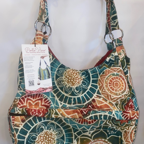 Bags | Portovino Swankey Terracotta Beverage Tote With Hidden Insulated ...